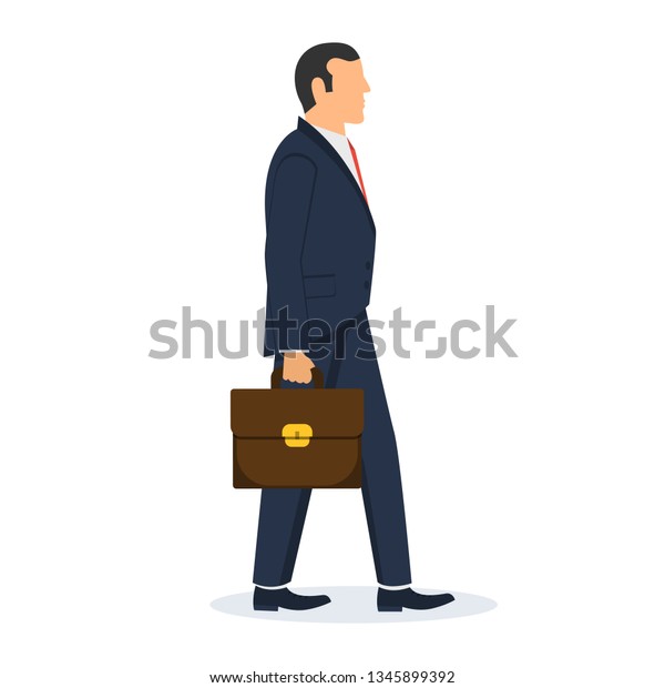 Businessman Walking Vector Design Illustration Stock Vector (Royalty ...