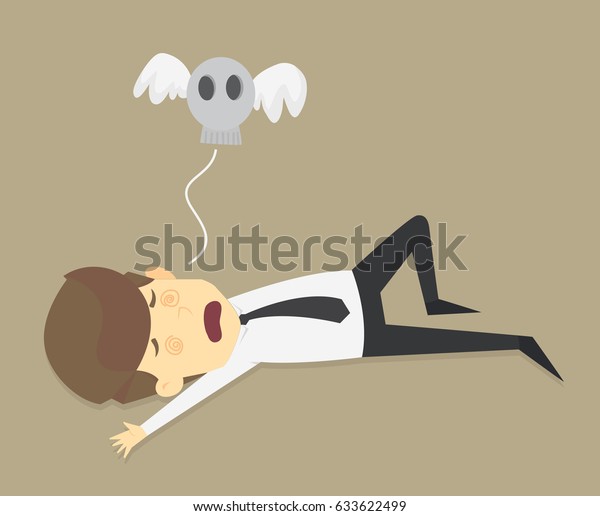 Businessman Work Hard Until Dead Vector Stock Vector (Royalty Free ...