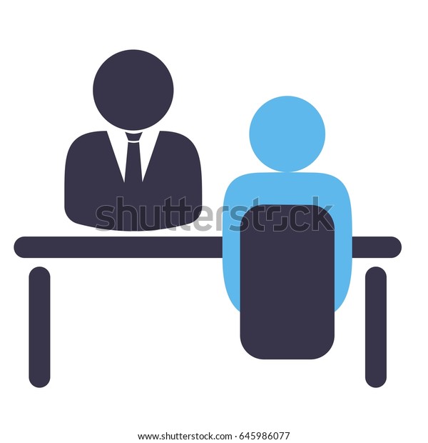 Businessmen Oneonone Meeting Flat Vector Icon Stock Vector (Royalty ...