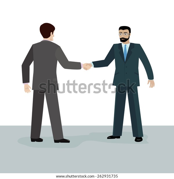 Businessmen Shaking Hands Stock Vector (Royalty Free) 262931735
