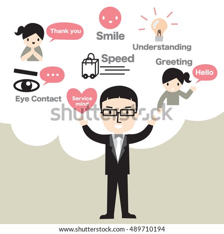 Businessmen Talking About Service Mind Stock Vector (Royalty Free ...