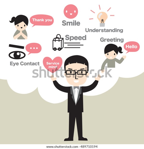 Businessmen Talking About Service Mind Stock Vector (Royalty Free ...