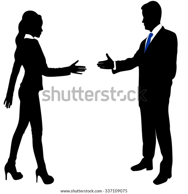 Businesswoman Businessman Shaking Hands Stock Vector (Royalty Free ... Businesswoman Businessman Shaking Hands Stock Vector (Royalty Free ...