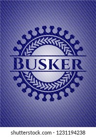 Busker Badge Denim Background Stock Vector (Royalty Free) 1231194238 ...