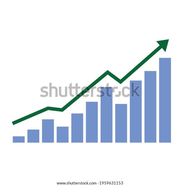 Bussines Graphics Bar Arrow Vector Design Stock Vector (Royalty Free ...