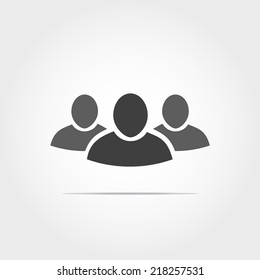 Bussiness Man Team Icon On White Stock Vector (Royalty Free) 218257531 ...