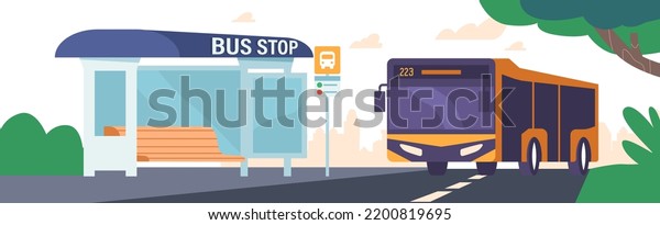 Bust Stop Outdoor Station Booth Bench Stock Vector (Royalty Free ...