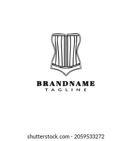 Bustier Logo Cartoon Icon Template Black Stock Vector (Royalty Free ...