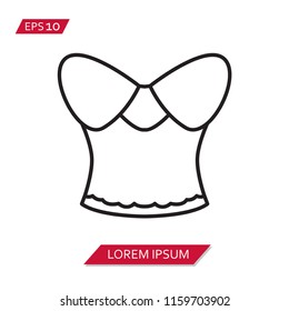 Bustier Vector Icon Symbol Stock Vector (Royalty Free) 1159703920 ...