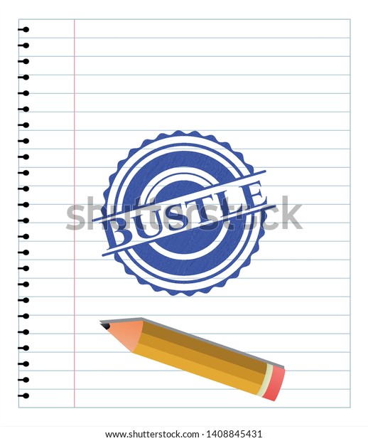 Bustle Drawn Pen Blue Ink Vector Stock Vector (Royalty Free) 1408845431 ...