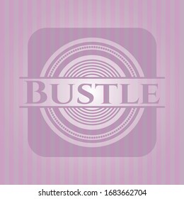 Bustle Realistic Pink Emblem Vector Illustration Stock Vector (Royalty ...