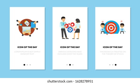 Busy People Collaborating Flat Vector Icon Stock Vector (Royalty Free ...