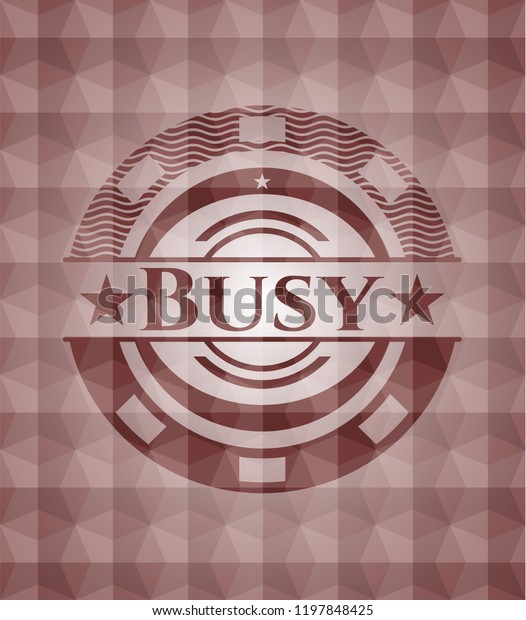 Busy Red Seamless Badge Geometric Pattern Stock Vector (Royalty Free ...