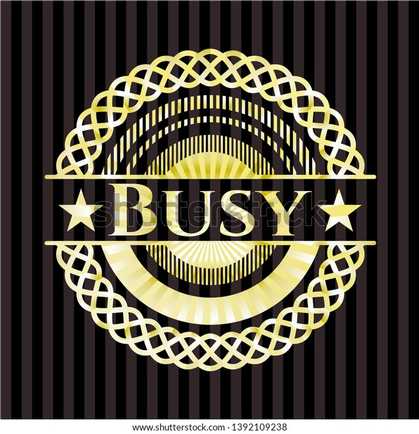 Busy Shiny Badge Vector Illustration Detailed Stock Vector (Royalty ...