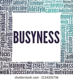 Busyness Conceptual Vector Illustration Word Cloud Stock Vector ...