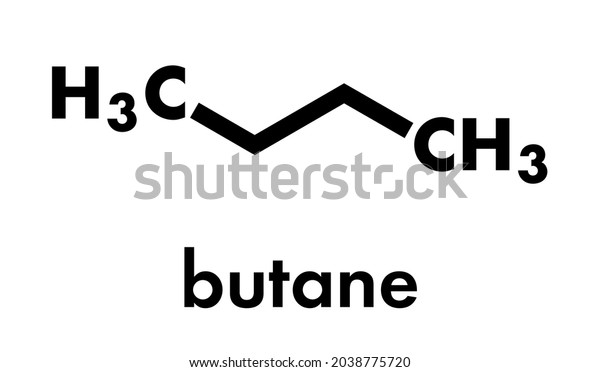 Butane Hydrocarbon Molecule Commonly Used Fuel Stock Vector (Royalty ...