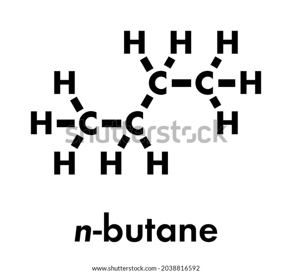 Butane Hydrocarbon Molecule Commonly Used Fuel Stock Vector (Royalty ...