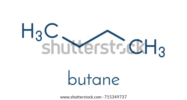 Butane Hydrocarbon Molecule Commonly Used Fuel Stock Vector (Royalty ...