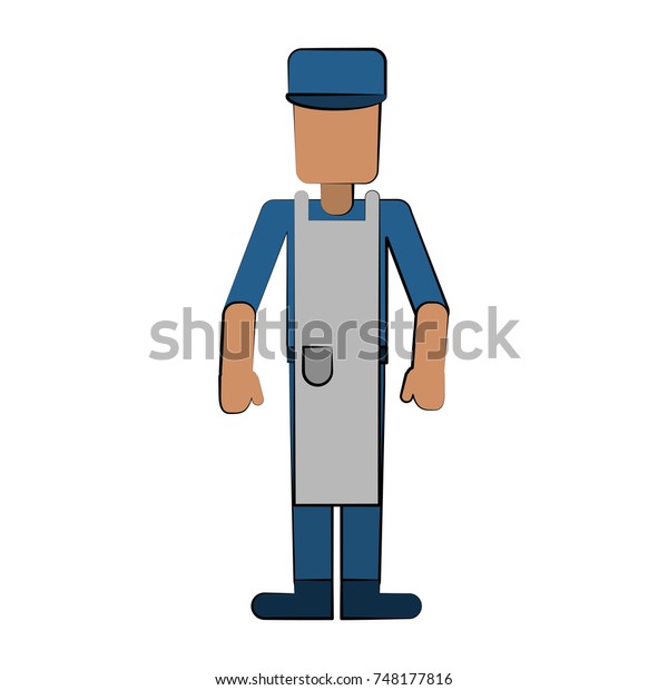 Butcher Avatar Full Body Stock Vector (Royalty Free) 748177816 ...