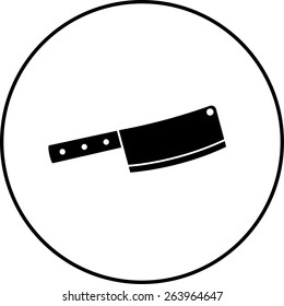 Butcher Knife Symbol Stock Vector (Royalty Free) 263964647 | Shutterstock