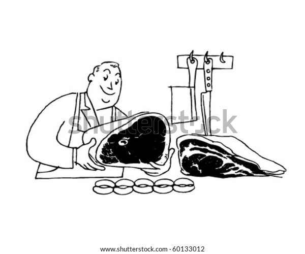 Butcher Retro Clip Art Stock Vector (Royalty Free) 60133012 | Shutterstock