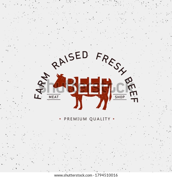 Butcher Shop Logo Vector Illustration Beef Stock Vector (Royalty Free ...