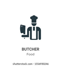 Butcher Vector Icon On White Background Stock Vector (Royalty Free ...