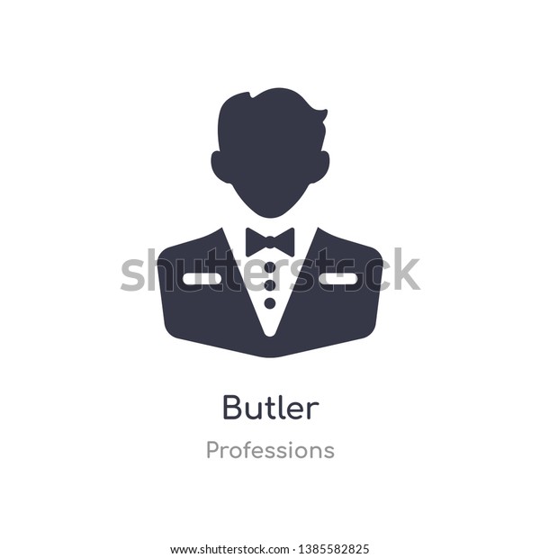 Butler Icon Isolated Butler Icon Vector Stock Vector (Royalty Free ...