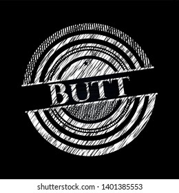Butt Chalkboard Texture Vector Illustration Detailed Stock Vector ...