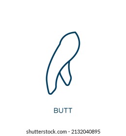 Butt Icon Thin Linear Butt Outline Stock Vector (Royalty Free ...