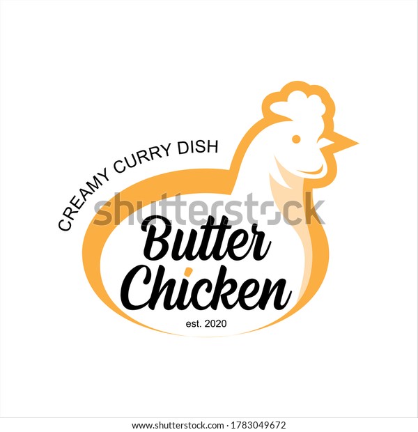 Butter Chicken Curry Logo Design Vector Stock Vector (Royalty Free ...