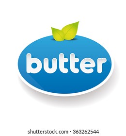 Butter Label Sign Vector Stock Vector (Royalty Free) 363262544