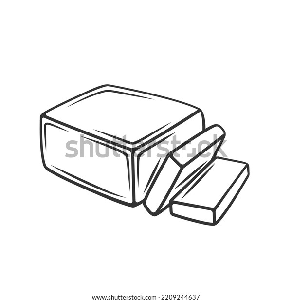 Butter Outline Icon Vector Illustration Black Stock Vector (Royalty ...