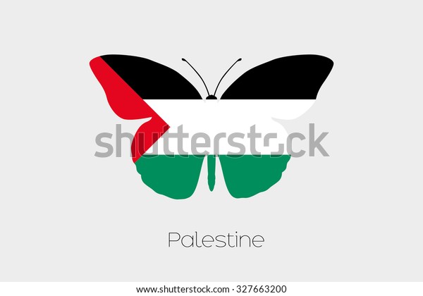 Butterfly Flag Palestine Stock Vector (Royalty Free) 327663200 ...