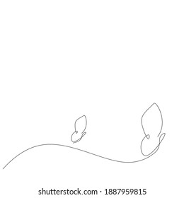 Butterfly Fly Line Drawing Vector Illustration Stock Vector (Royalty ...