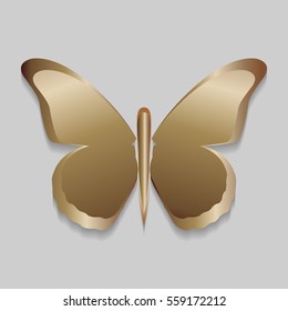 Butterfly Gold Stock Vector (Royalty Free) 559172212 | Shutterstock
