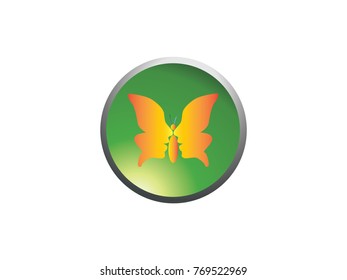 Butterfly Icon Logo Butterfly Human Face Stock Vector (Royalty Free ...