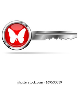 Butterfly Key Icon Stock Vector (Royalty Free) 169530839 | Shutterstock