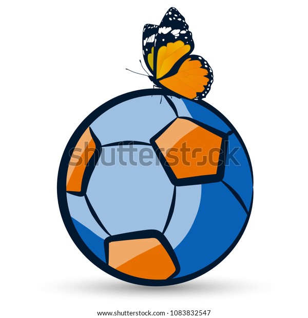Butterfly On Soccer Ball Vector Insect Stock Vector (Royalty Free ...