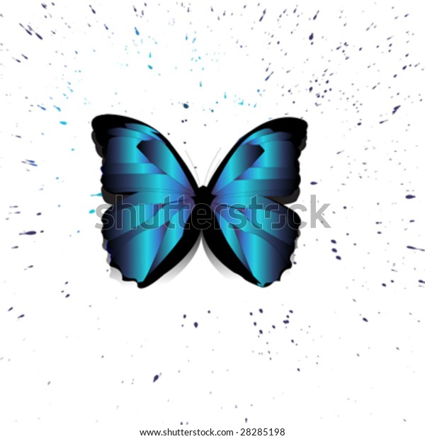 Butterfly On Splatter Background Stock Vector (Royalty Free) 28285198 ...