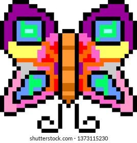 Butterfly Pixels Art Stock Vector (Royalty Free) 1373115230 | Shutterstock