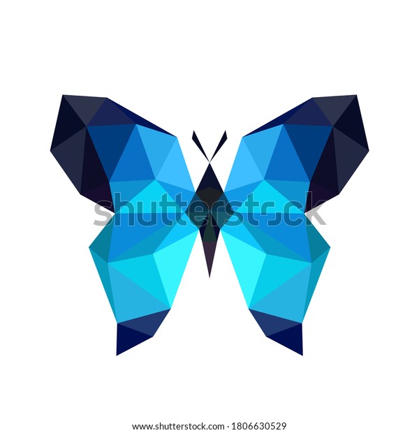 Butterfly Polygon Art Image Low Poly Stock Vector (Royalty Free ...