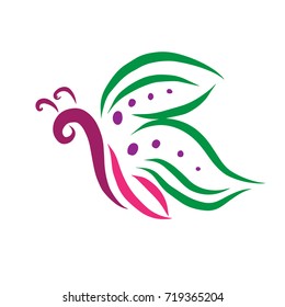 Butterfly Tree Logo Stock Vector (Royalty Free) 719365204 | Shutterstock