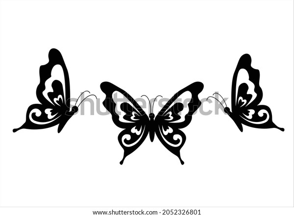 Butterfly Typography Vector Art Design Hand Stock Vector (Royalty Free ...