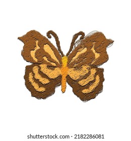 Butterfly Vector Sketch Illustration Scribble Art Stock Vector (Royalty ...