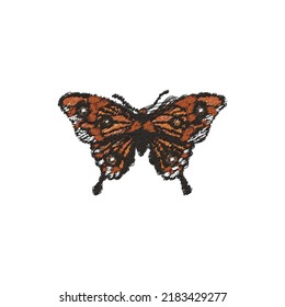 Butterfly Vector Sketch Illustration Scribble Art Stock Vector (Royalty ...