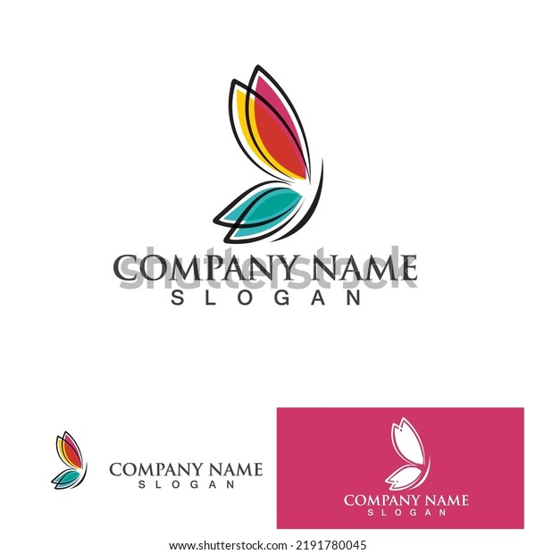Butterfly Wing Logo Vector Icon Design Stock Vector (Royalty Free ...