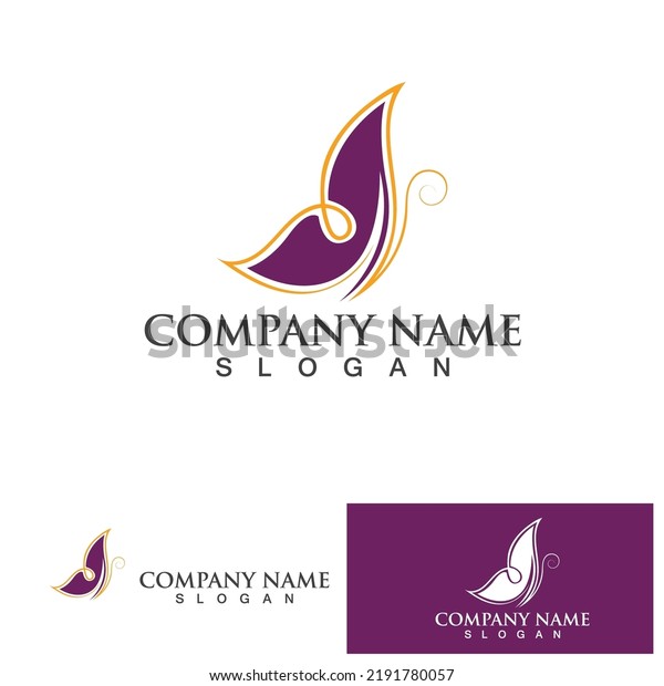 Butterfly Wing Logo Vector Icon Design Stock Vector (Royalty Free ...