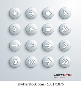 Button Arrow Sign Icon Set Stock Vector (Royalty Free) 188171876 ...