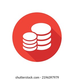 Button Circle Money Icon Red Color Stock Vector (Royalty Free ...